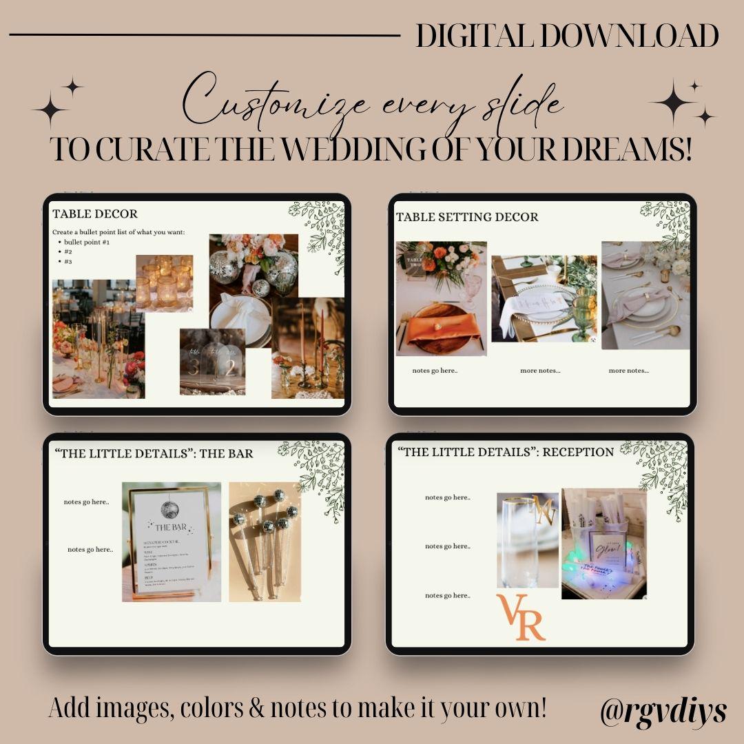 The Ultimate Editable Wedding Planning Mood Boards, Inspiration Boards ...