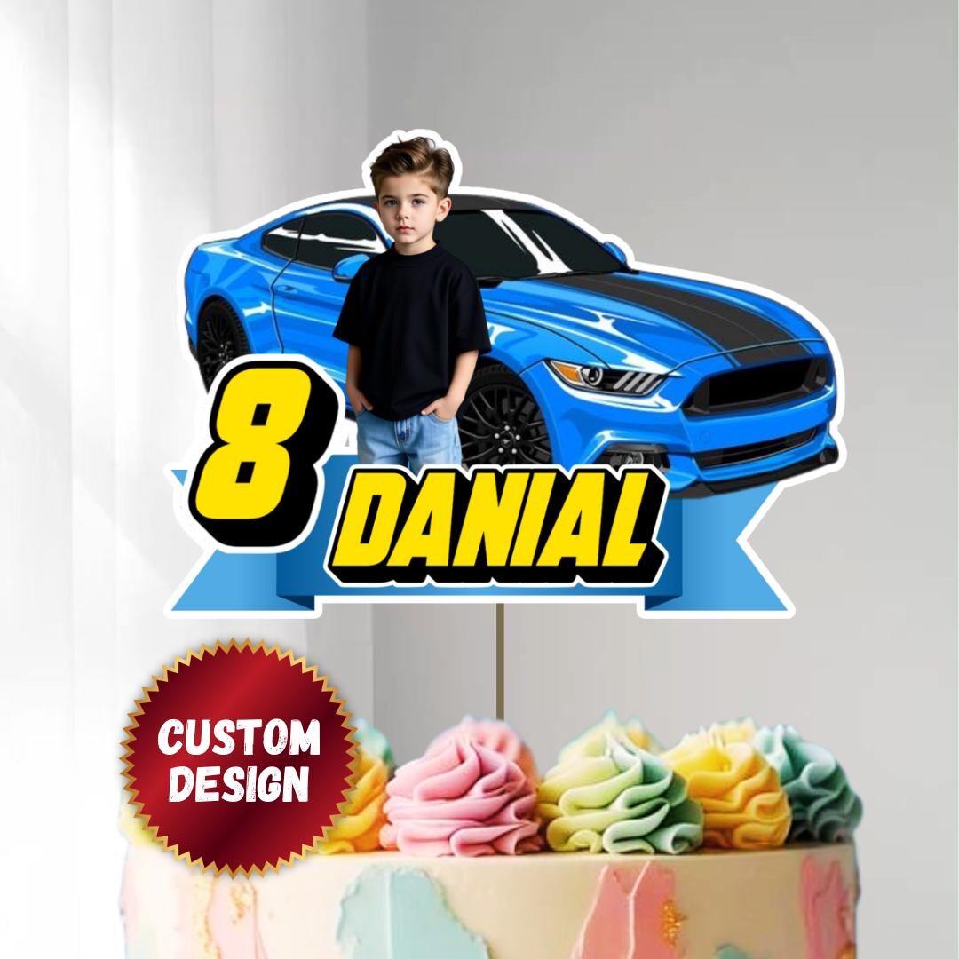 Mustang Car Cake Topper: Kids Birthday Party (digital Download) - Etsy