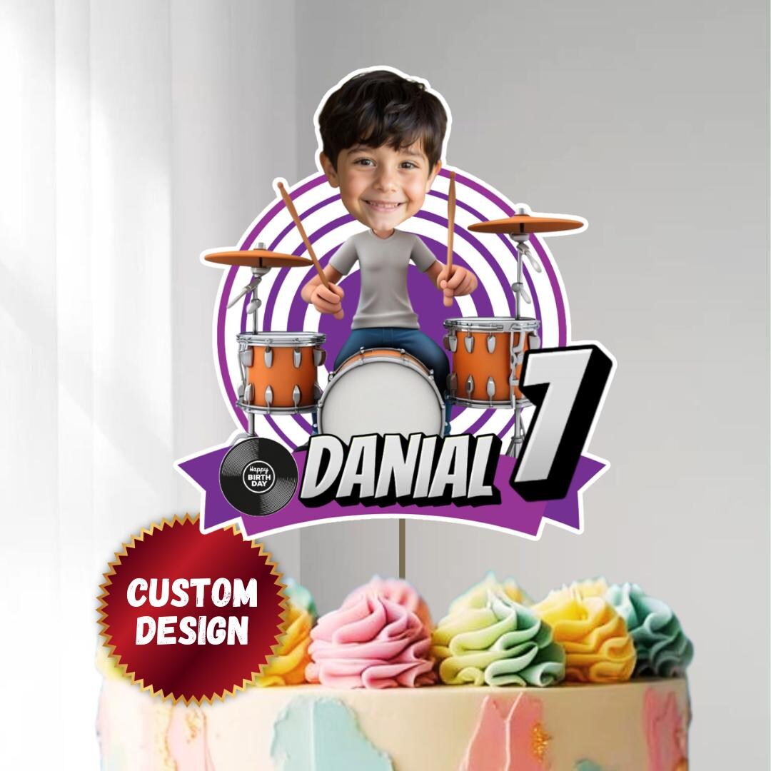 Drum Cake Topper: Music Theme Birthday Party (digital) - Etsy