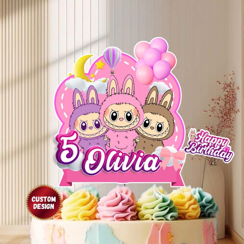 Labubu Cake Toppers - Etsy