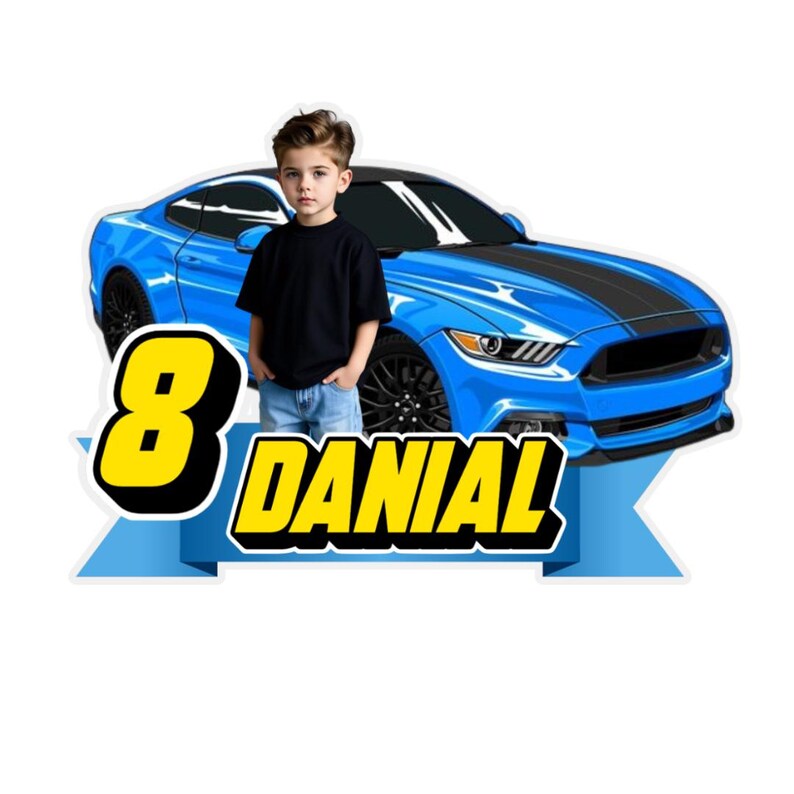 Mustang Car Cake Topper: Kids Birthday Party (digital Download) - Etsy