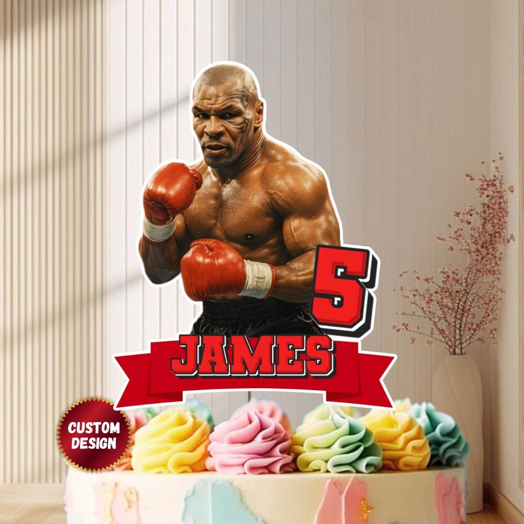 BOXING Cake Topper: Custom Birthday Party Decoration (digital Download ...