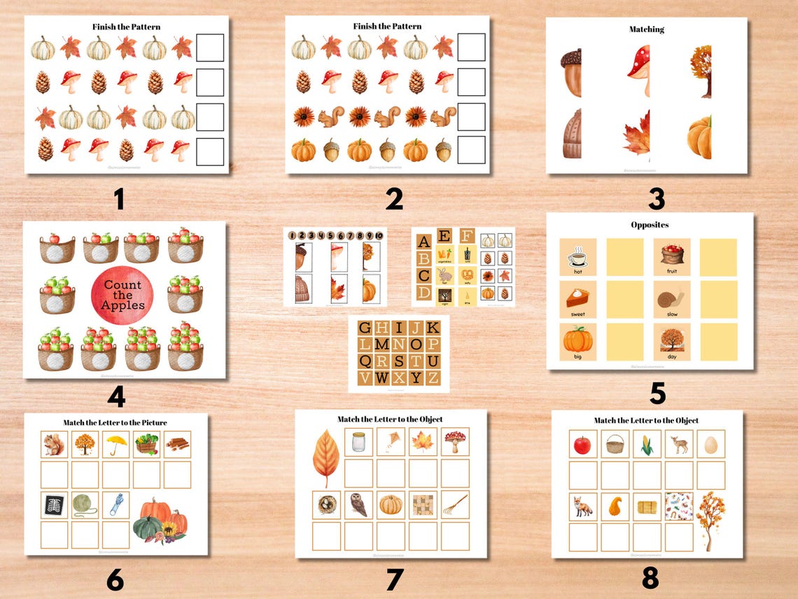 Autumn Busy Book Printable | Fall Busy Book | Pre-k Kindergarten ...