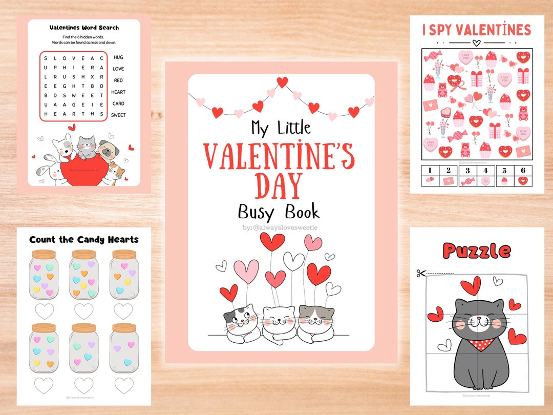 Valentine's Day Busy Book Printable | Valentine's Activity Book | Pre-k ...
