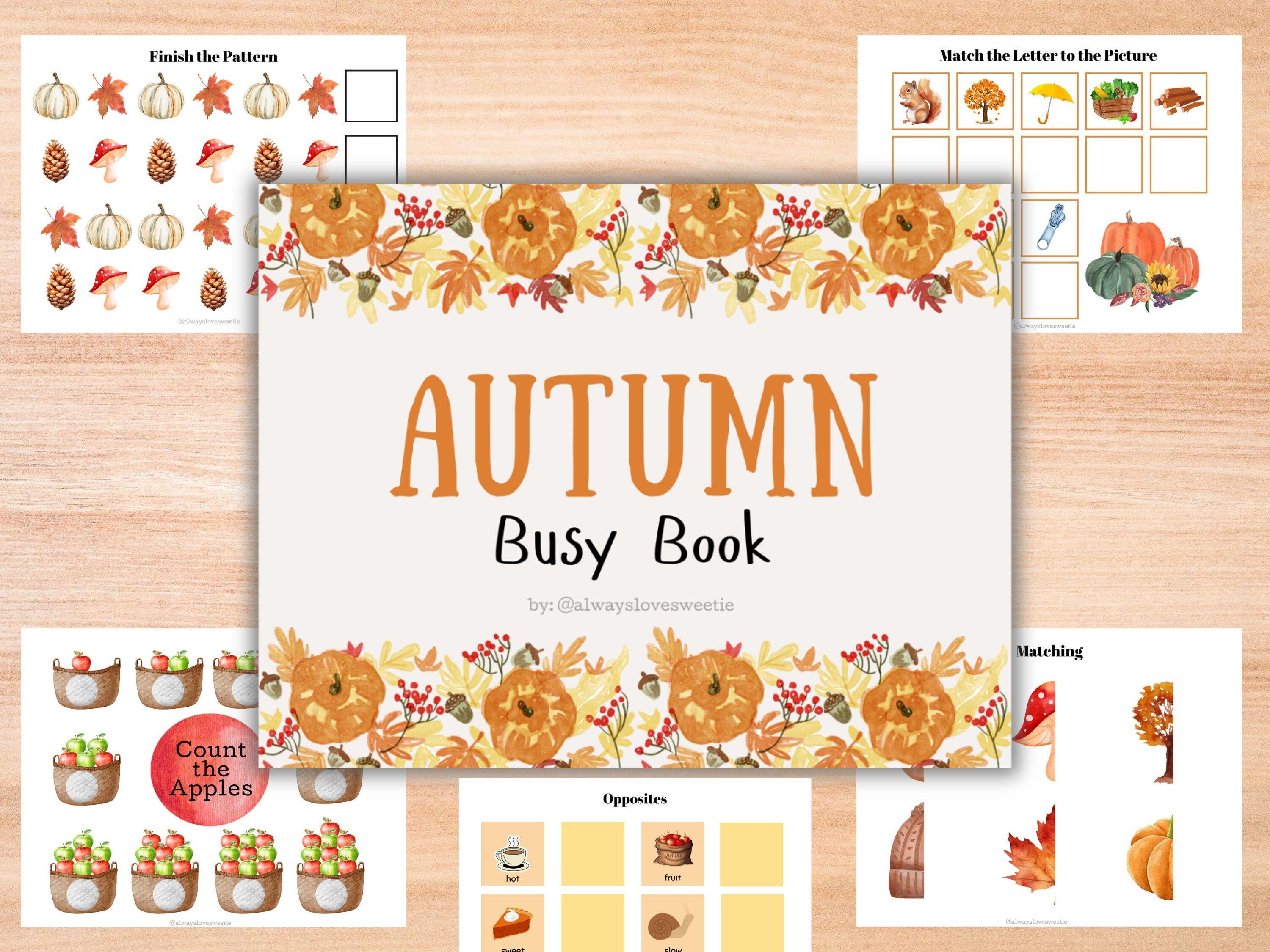 Autumn Busy Book Printable | Fall Busy Book | Pre-k Kindergarten ...