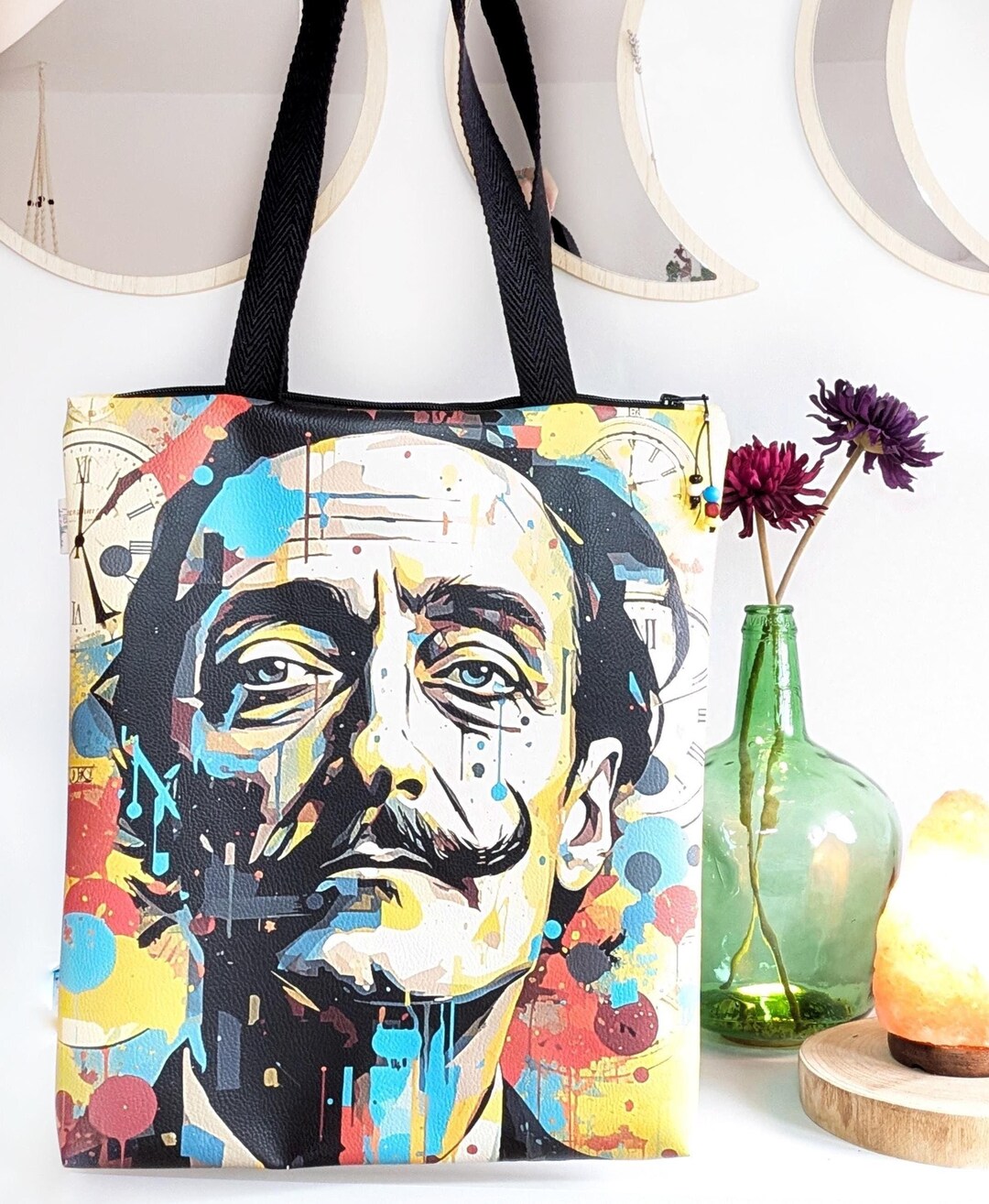 Dalí Faux Leather Tote Bags, Shoulder Bag, Personalized Bag, Original ...