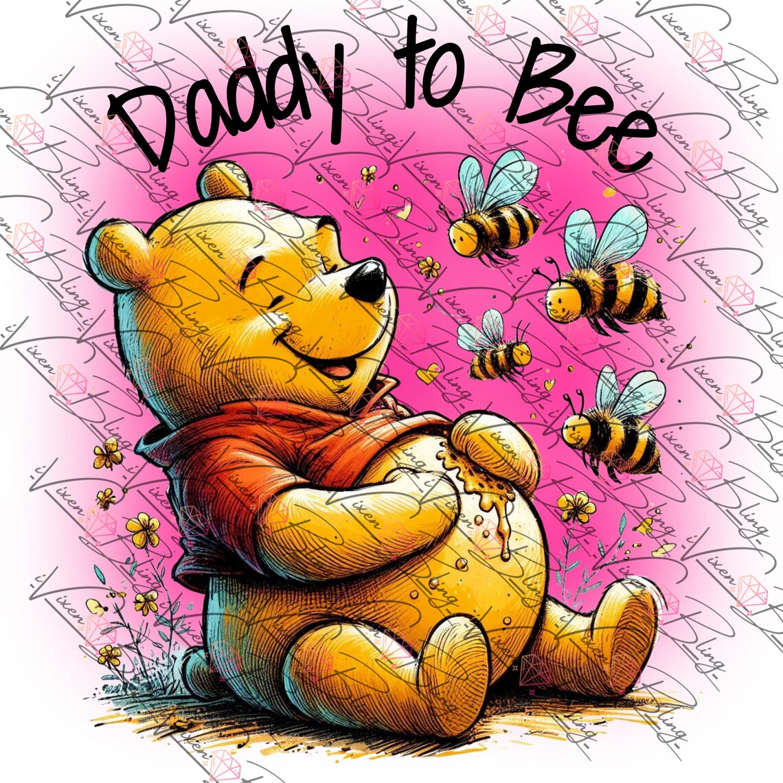 Mommy to Bee --- Daddy to Bee Cute Bear and Bees Baby Shower Design - Etsy