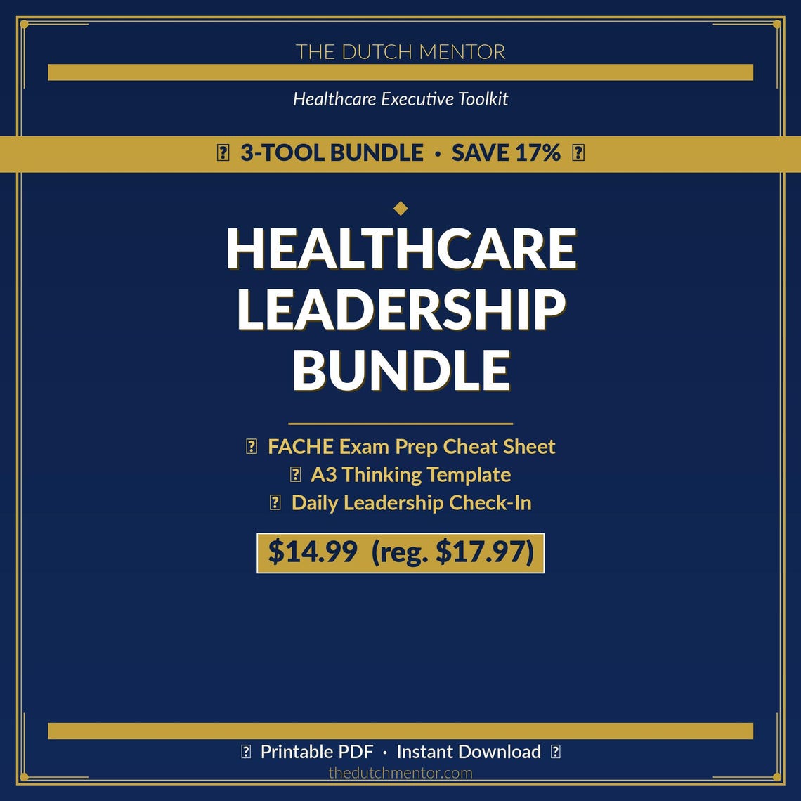 Healthcare Leadership Bundle PDF | FACHE Exam Prep, A3 Lean Template ...