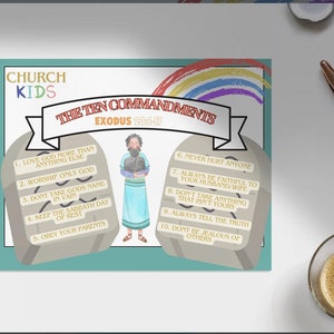 Kids' 10 Commandments Printable - Instant Download Christian Wall Art ...