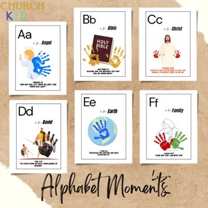 A-Z BIBLE Alphabet Book, Alphabet Handprint Art, Baby Toddler Child ...