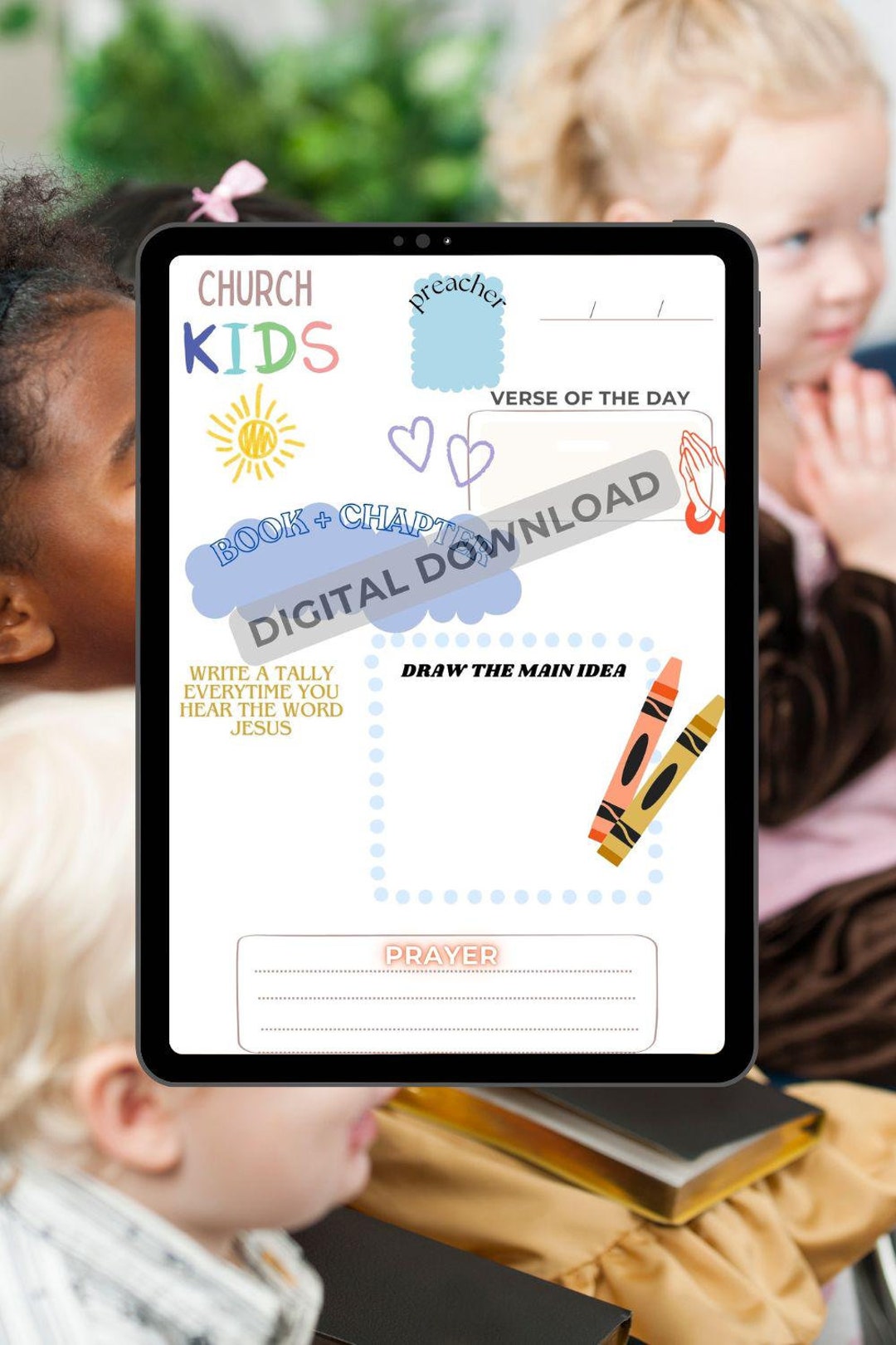 Kids' Sermon Notes Page Template, Fun and Engaging Printable for Sunday ...