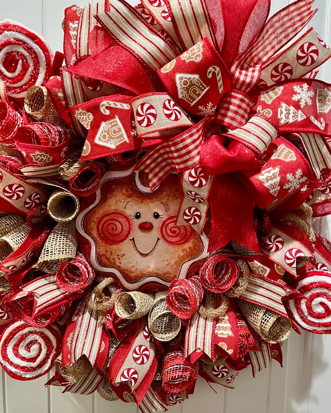 Gingerbread Man Wreath, Christmas Gingerbread Man, Classic Gingerbread ...
