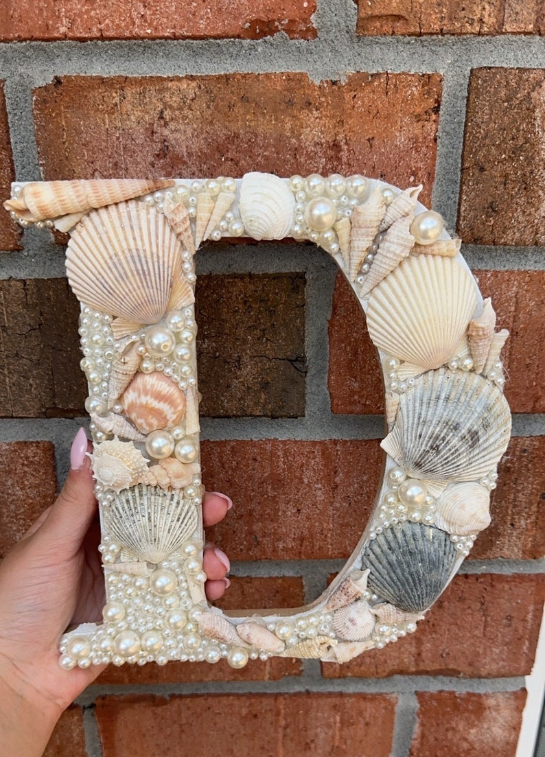 Seashell Letter, Pearl Letter, Costal Art - Etsy UK