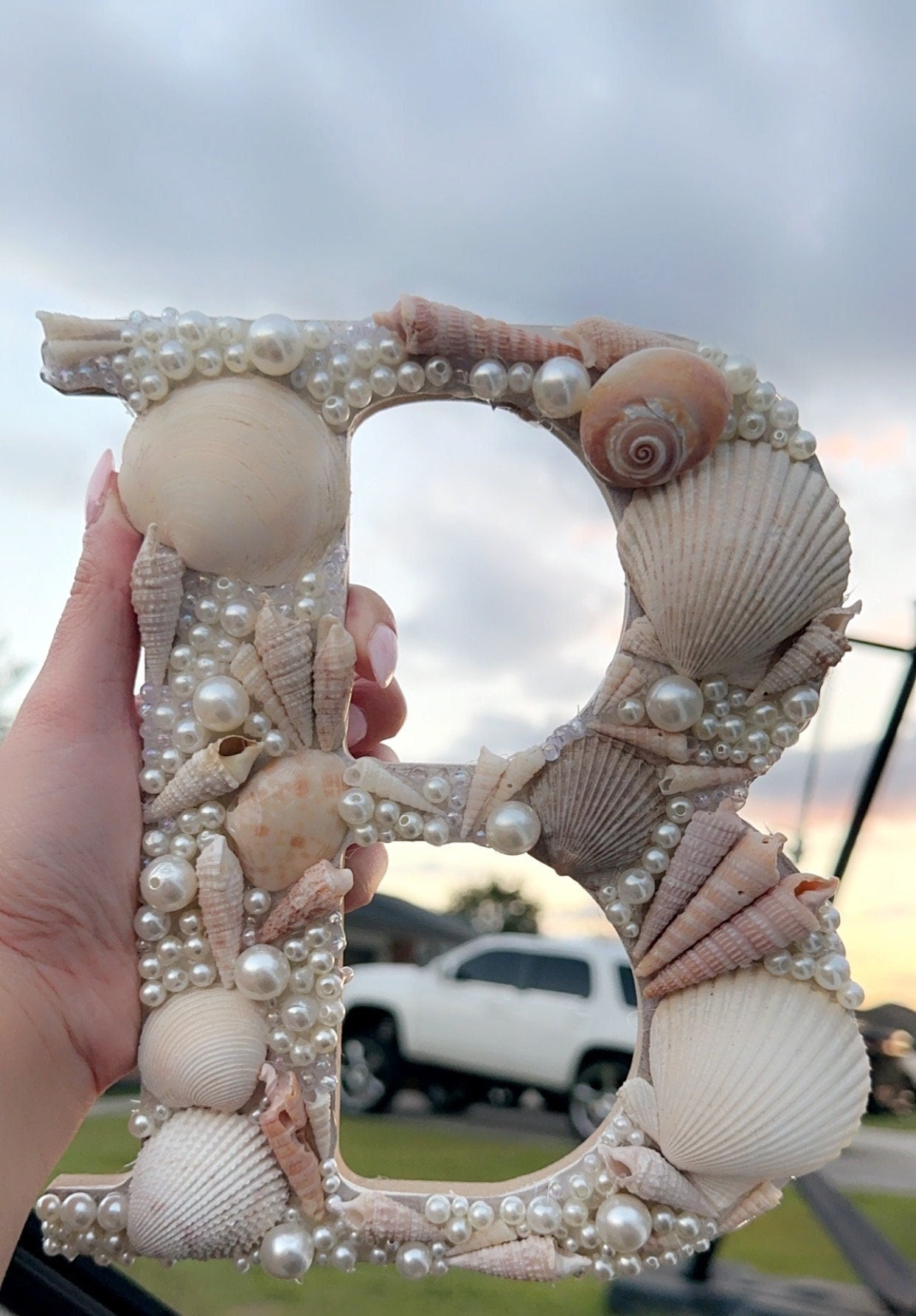 Seashell Letter, Pearl Letter, Costal Art - Etsy UK