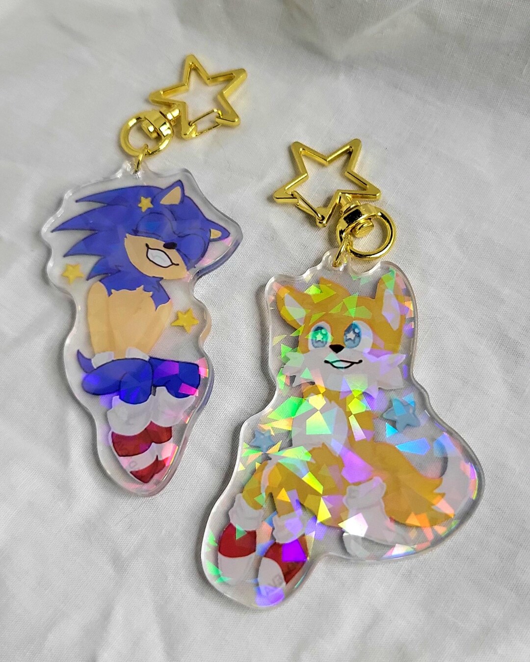 Sonic and Tails Acrylic Keychains - Etsy