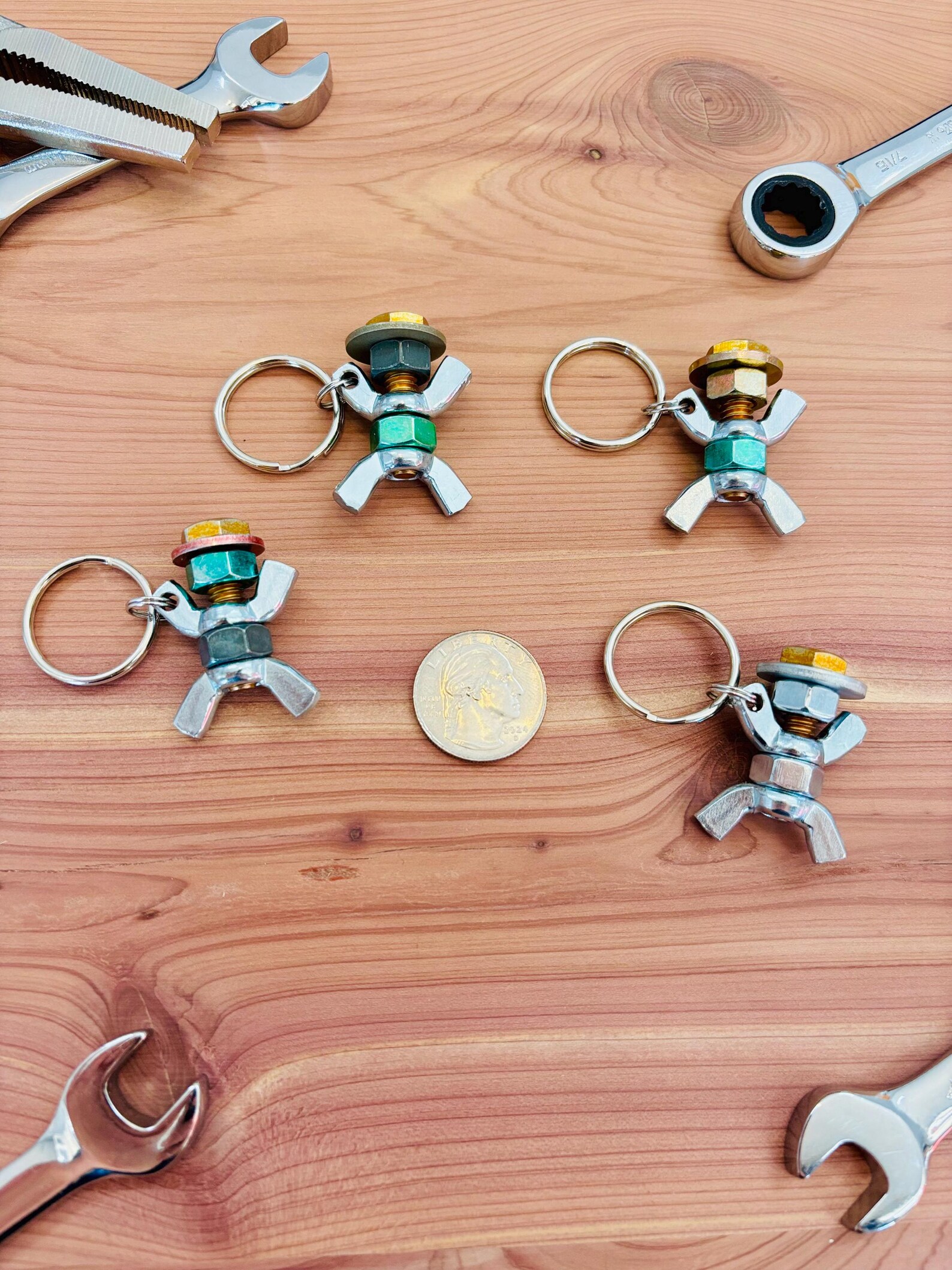 Nut and Bolt Key Chain | Custom Nut and Bolt Figure Key Chain ...