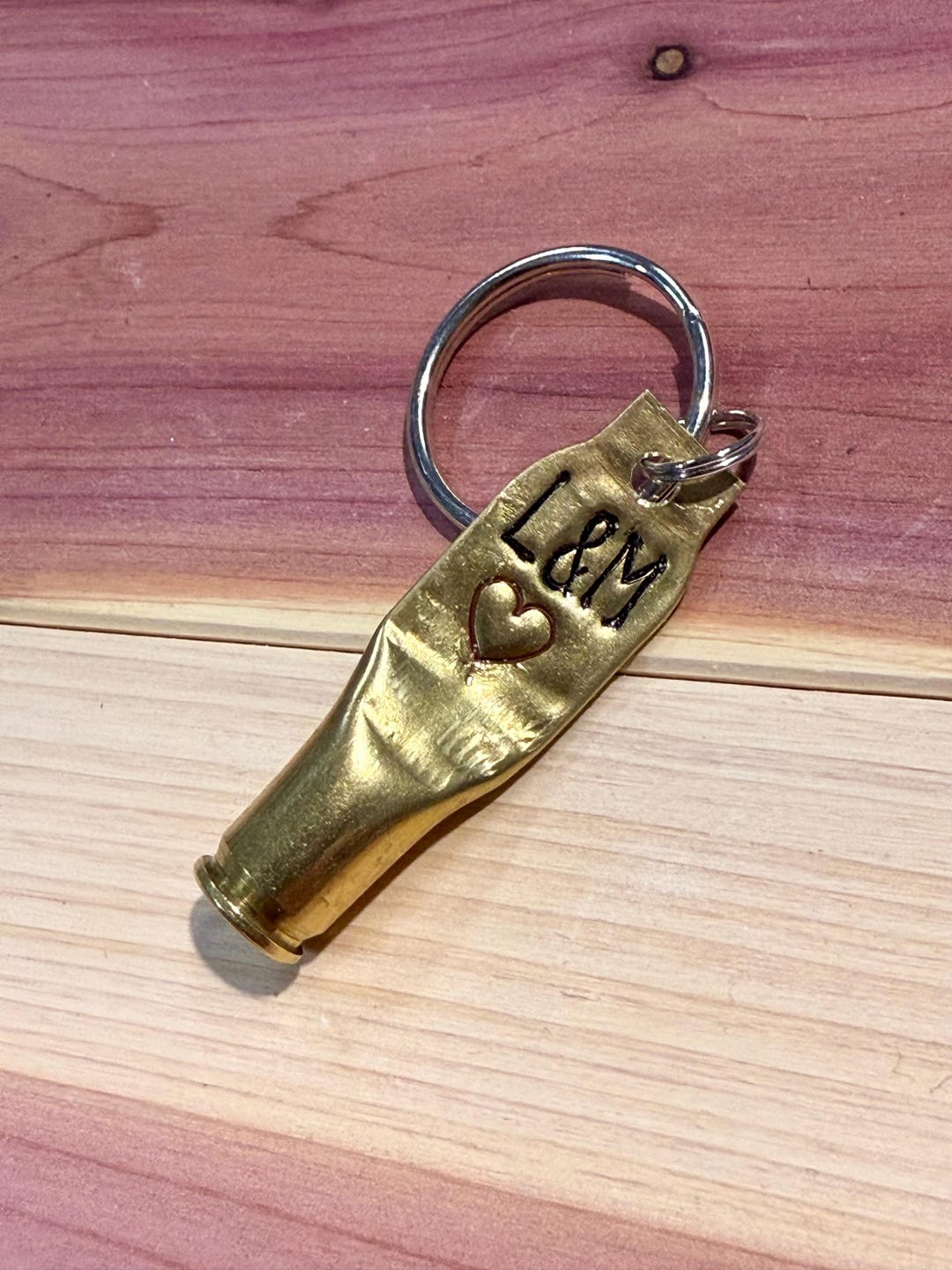 Custom Bullet Key Chain Valentine's Day Gift Hand Stamped Personalized ...