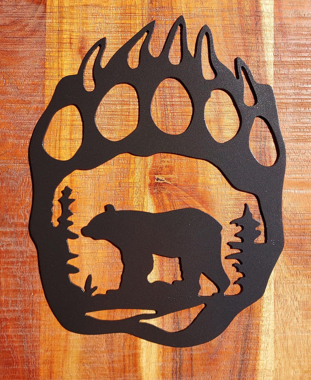 Bear Paw Metal Sign - Etsy