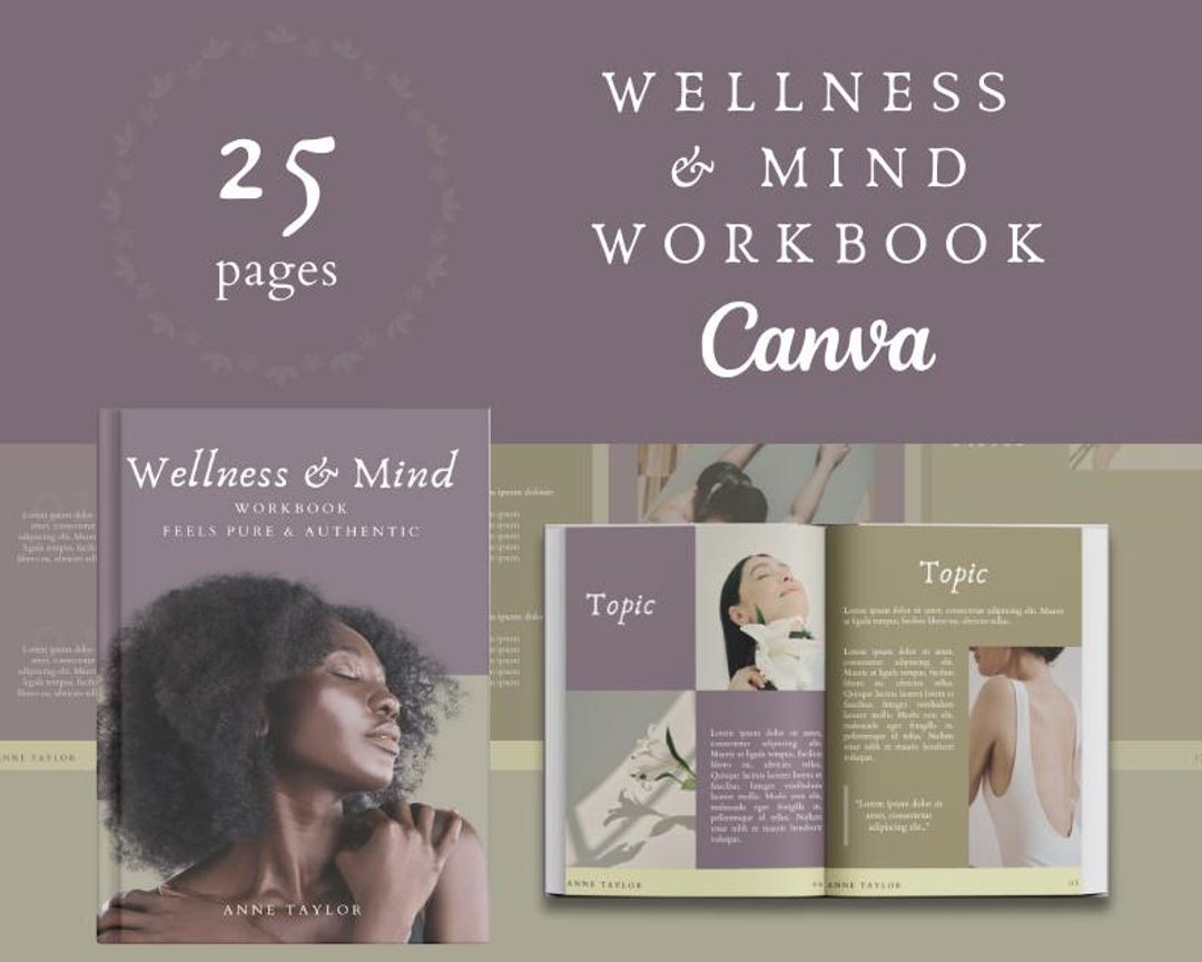 Health and Wellness Canva Template, Wellness Workbook Template, Wellness Ebook Template ...