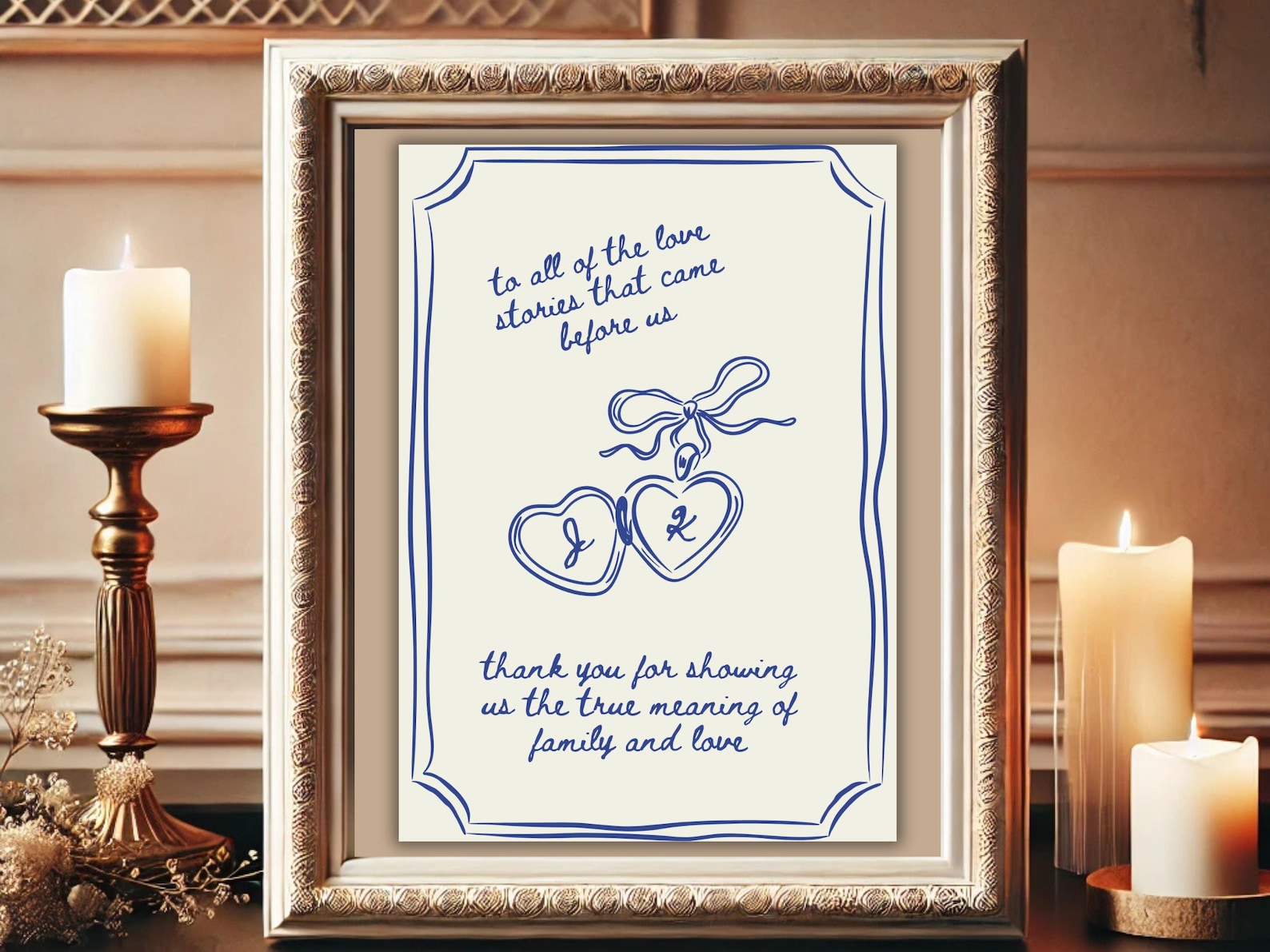Love Stories Before Us Wedding Sign – Sentimental Photo Display Sign ...