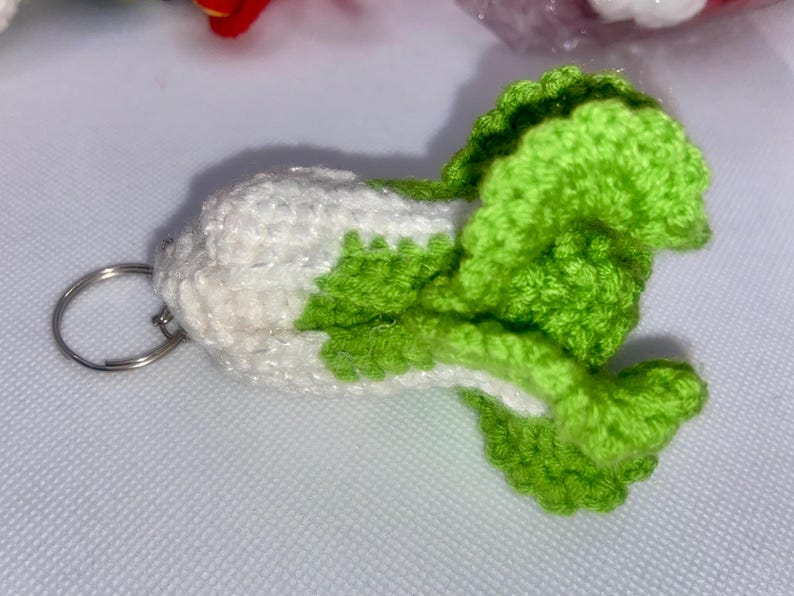 Handmade Crochet Cabbage Keychain - Cute Mini Chinese Cabbage Charm - Etsy