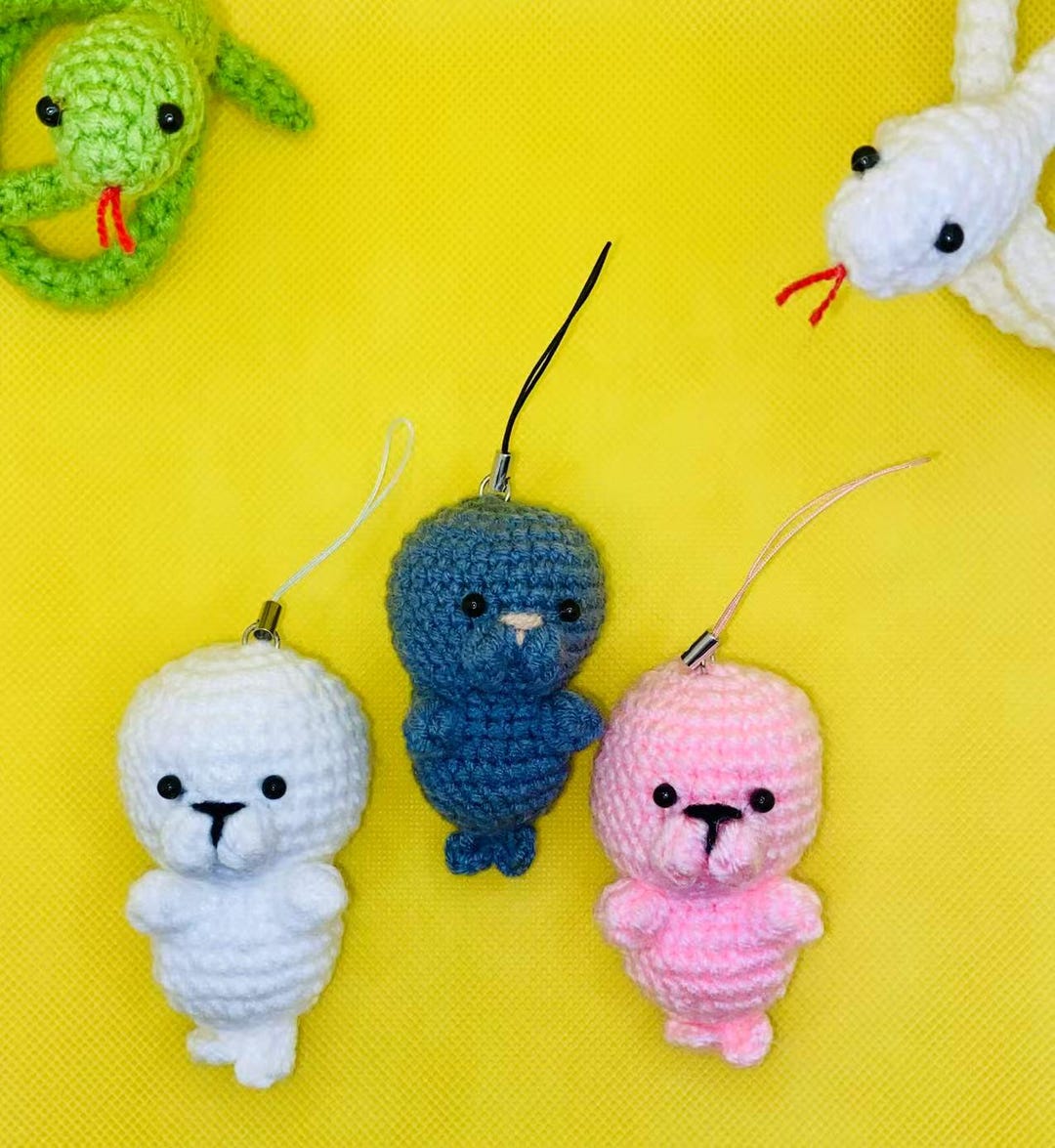 Mini Crochet Seal Keychains – Cute Amigurumi Plush Charms - Etsy