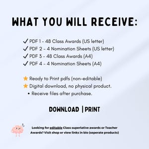 Printable Funny Class Superlatives | End of Year Student Awards ...