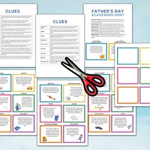 Father’s Day Scavenger Hunt Game for Kids | Printable Father’s Day ...