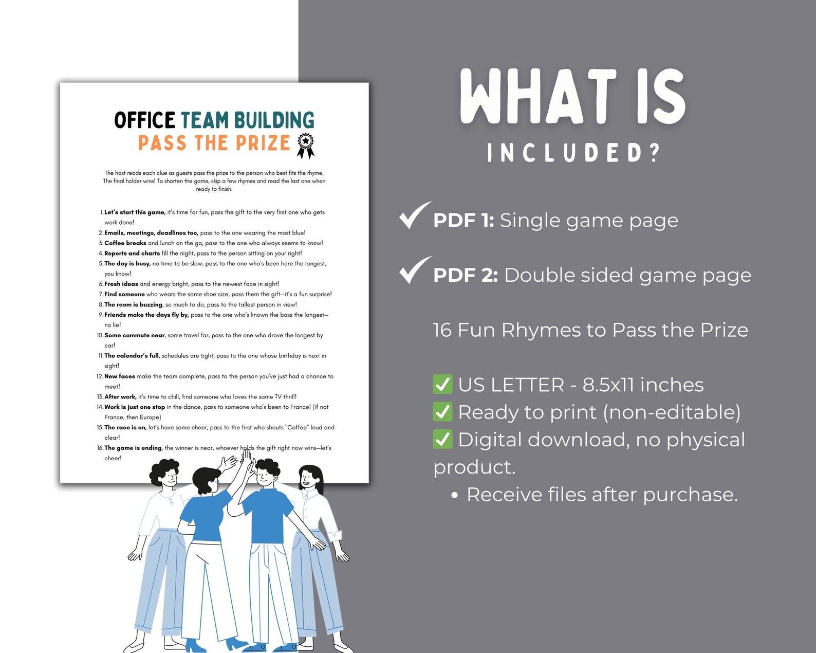 Pass the Gift Coworker Edition | Office Party Pass the Prize Game ...
