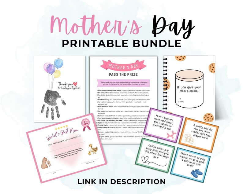 Cute Mother’s Day Handprint Art | Printable Keepsake Card for Mom ...