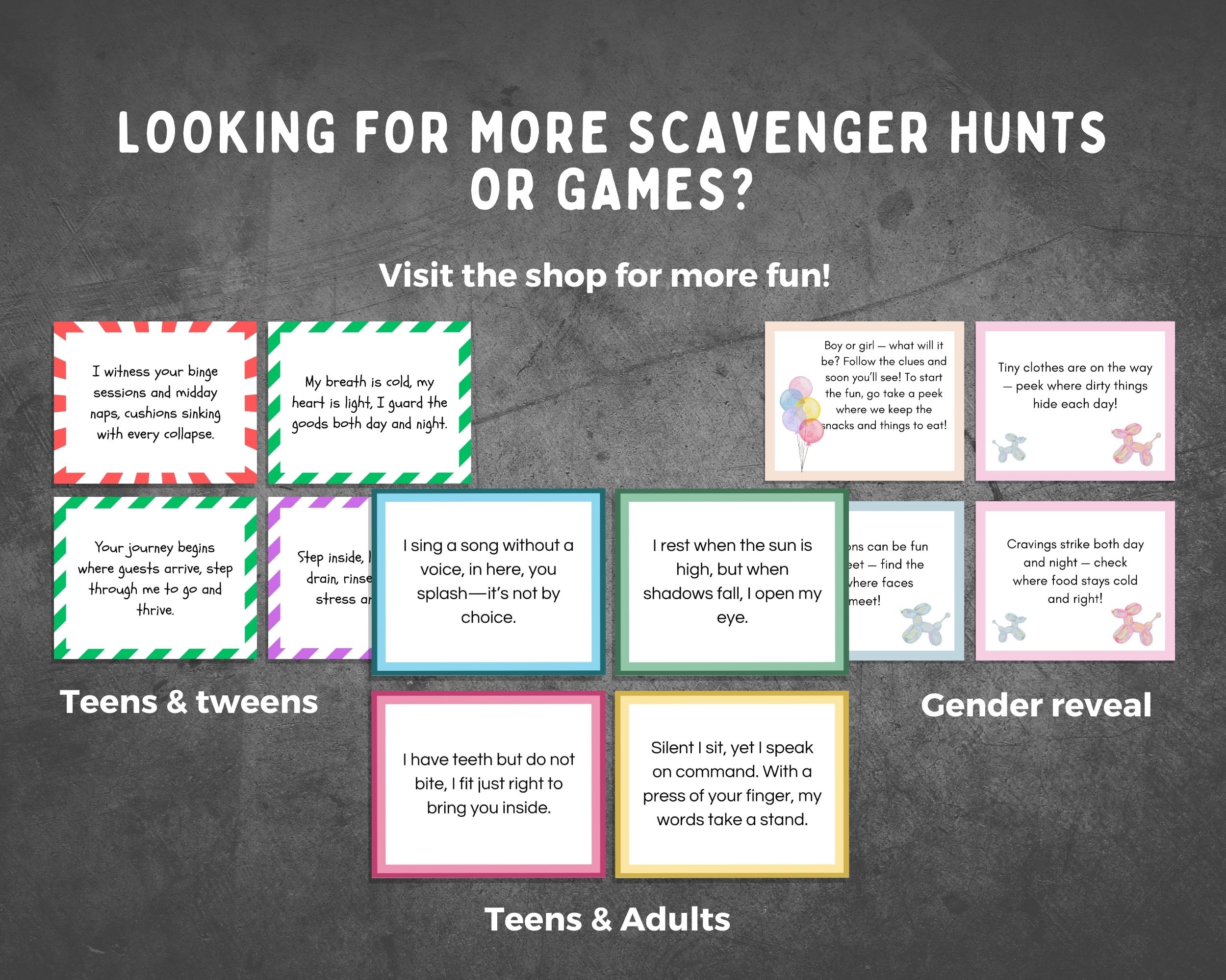 Father's Day Scavenger Hunt for Kids and Dad | Printable Clue Cards ...