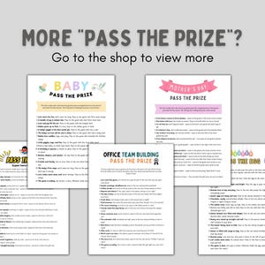 Pass the Prize Coworker Game | Printable Team Building Games | Office ...