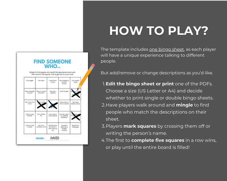 Printable Find Someone Who Bingo | Employee Team Building Games ...