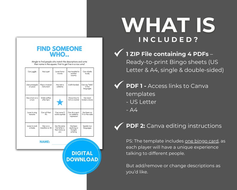Printable Find Someone Who Bingo | Employee Team Building Games ...
