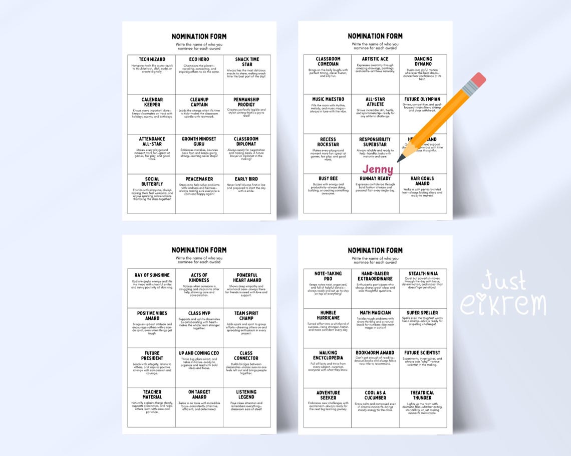 Printable Funny Class Superlatives | End of Year Student Awards ...