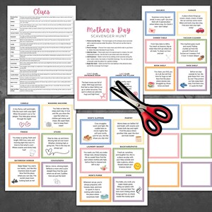 Mother's Day Scavenger Hunt Game | Printable Gift for Mom, Grandma, or ...
