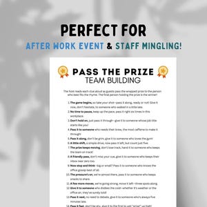 Pass the Prize Office Games Printable | Pass the Present Work Games ...