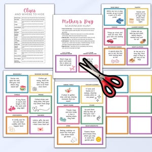 Mother's Day Scavenger Hunt | Printable Trivia Game for Mom | Treasure ...