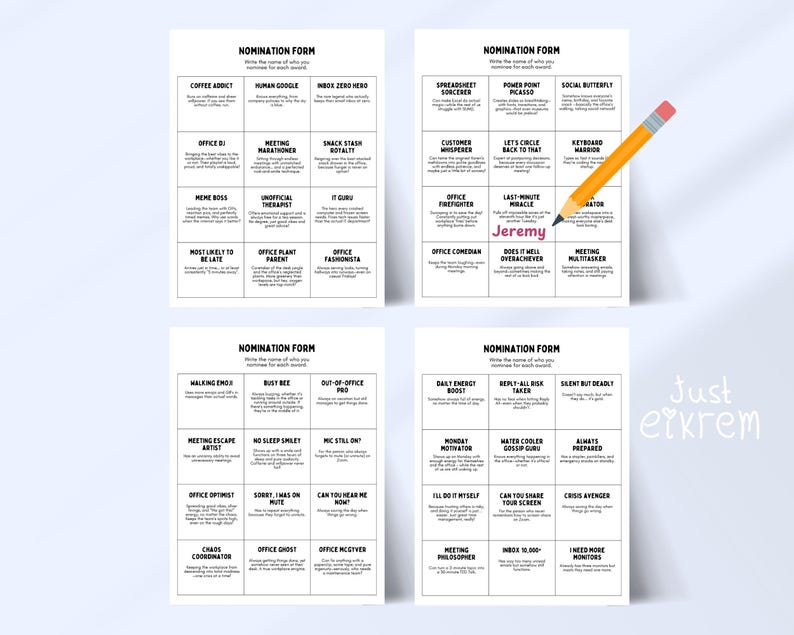 Funny Employee Appreciation Awards | Editable Office Superlatives ...