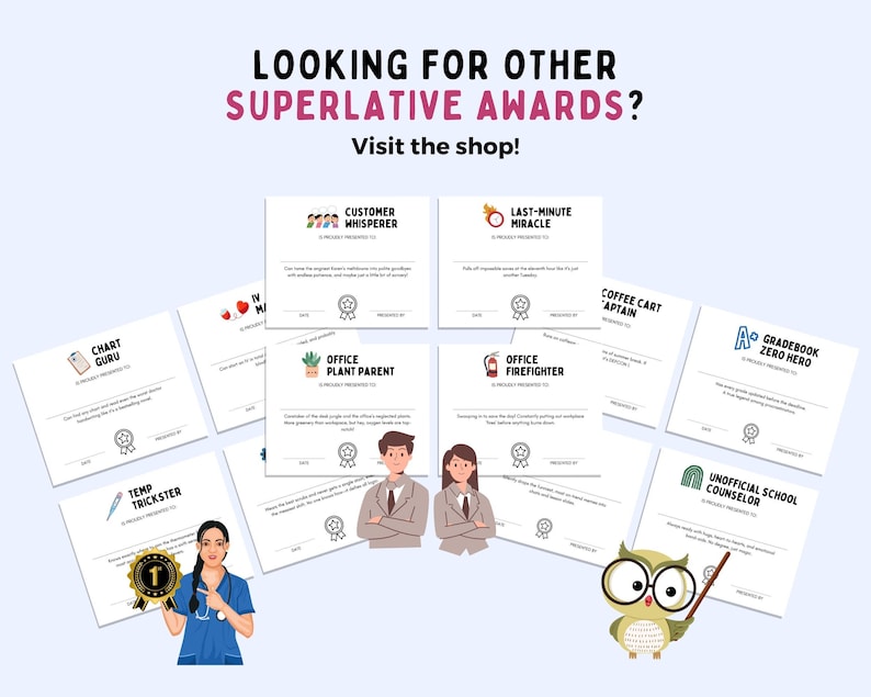 Printable Nurse Superlatives Awards | Funny Nursing Appreciation ...