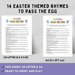 Pass the Prize Easter Game | Printable Easter Gift Exchange Game ...