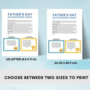 Father’s Day Scavenger Hunt Game for Kids | Printable Father’s Day ...