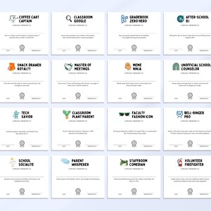 Funny Teacher Awards | Editable Staff Awards for Teachers | Teacher ...