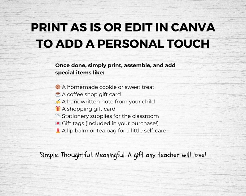 Editable Teacher Appreciation Booklet | DIY Teacher Gift From Kids ...