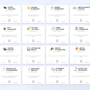 Funny Teacher Awards | Editable Staff Awards for Teachers | Teacher ...