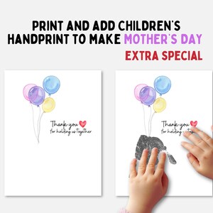 Cute Mother’s Day Handprint Art | Printable Keepsake Card for Mom ...