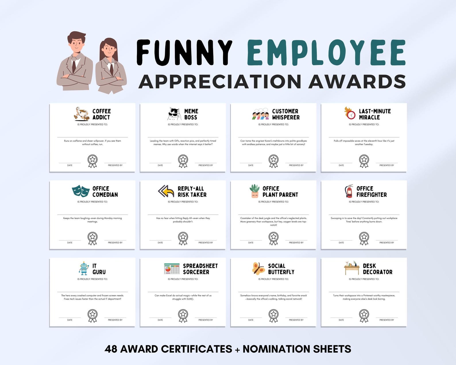 Employee Appreciation Awards Funny | Printable Office Superlatives ...
