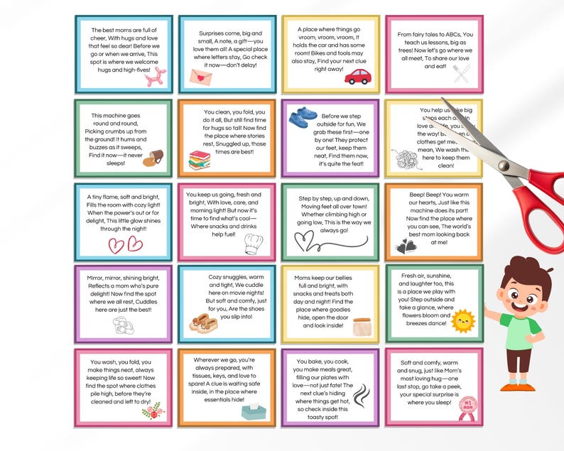 Printable Scavenger Hunt for Mother's Day | Fun Treasure Hunt Game for ...