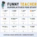 Funny Teacher Awards | Editable Staff Awards for Teachers | Teacher ...