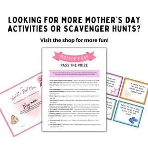 Mother's Day Scavenger Hunt Game | Printable Gift for Mom, Grandma, or ...